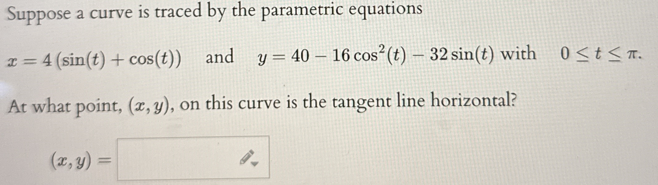 Solved Suppose a curve is traced by the parametric equations | Chegg.com