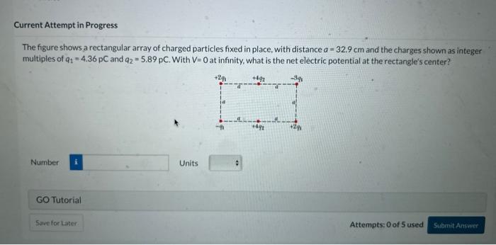 Solved The figure shows a rectangular array of charged | Chegg.com