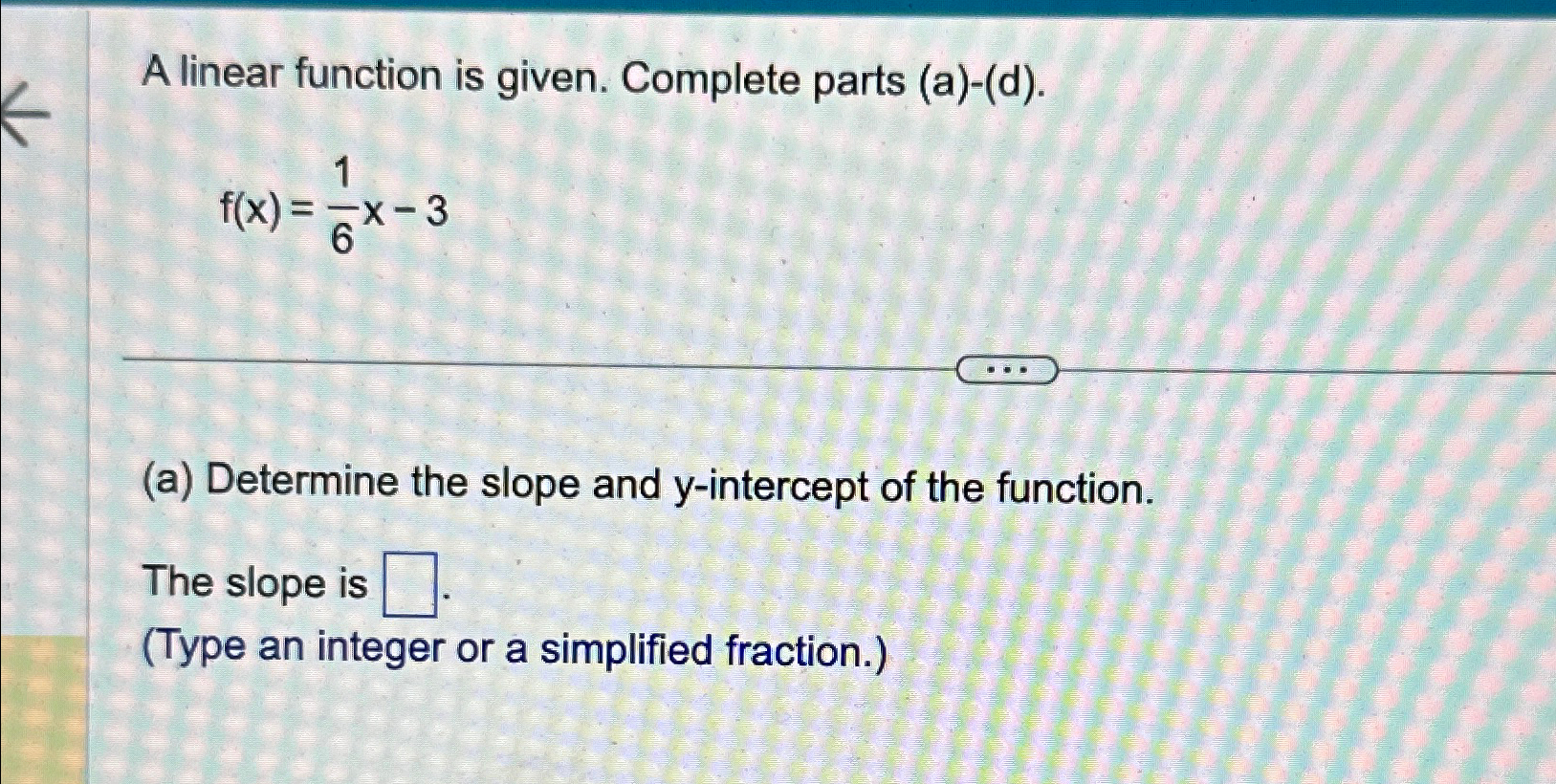 Solved A linear function is given. Complete parts | Chegg.com