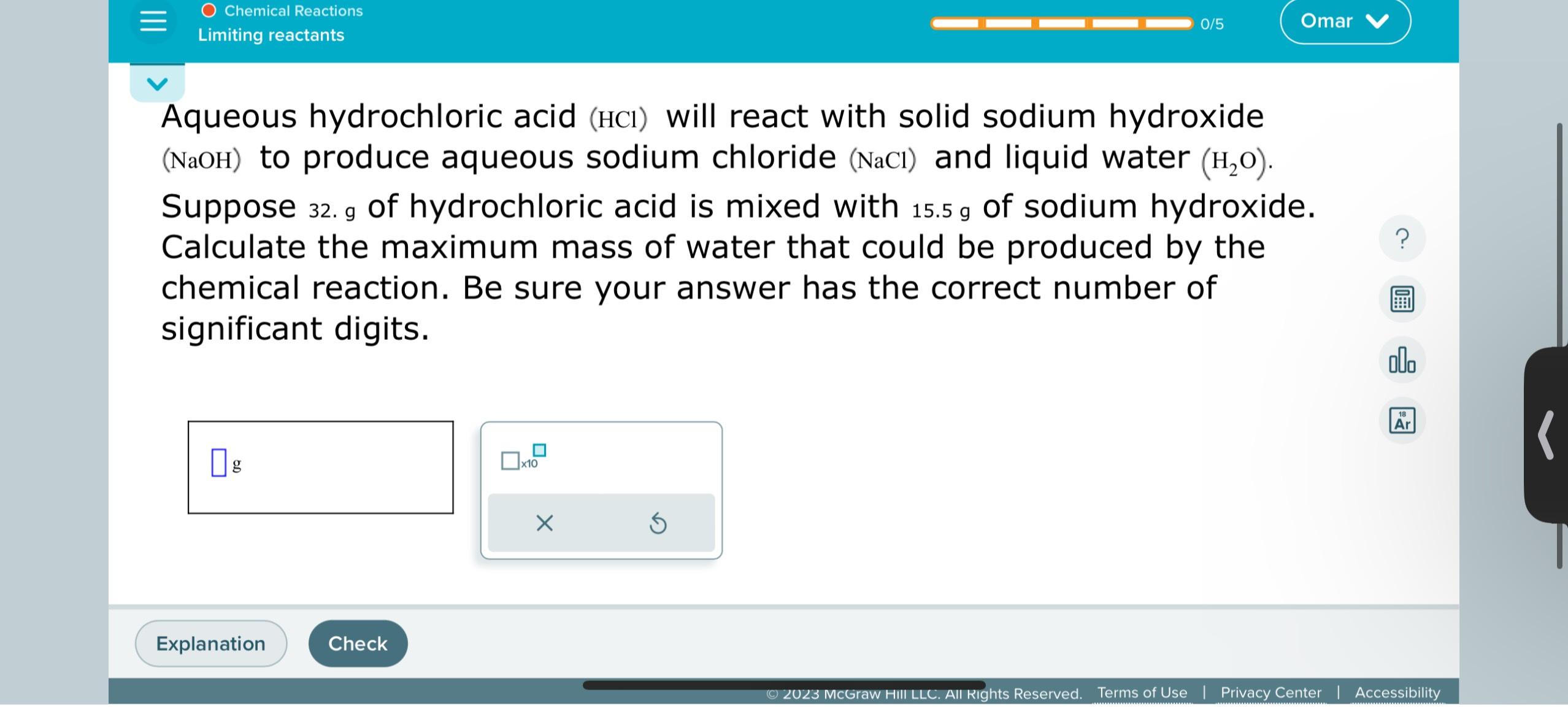 Solved Aqueous hydrochloric acid (HCl) ﻿will react with | Chegg.com