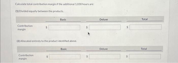 Solved Calculate total contribution margin if the additional | Chegg.com