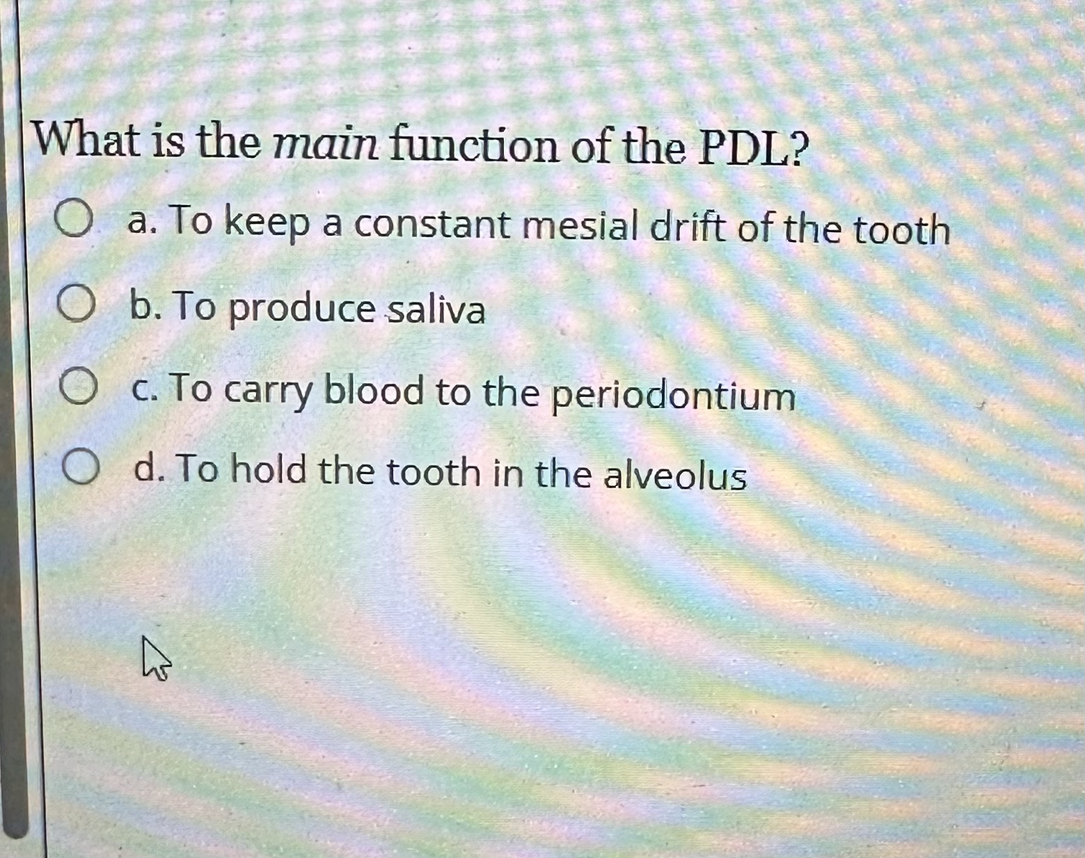 Solved What Is The Main Function Of The Pdla ﻿to Keep A