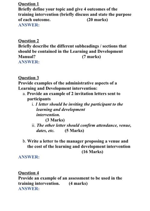Solved Question 1 Briefly define your topic and give 4 | Chegg.com