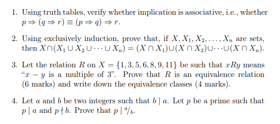 Solved 1. Using truth tables, verify whether implication is | Chegg.com