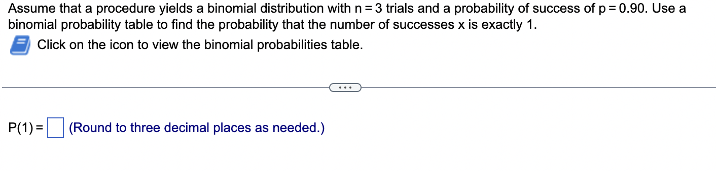 Solved Assume that a procedure yields a binomial | Chegg.com