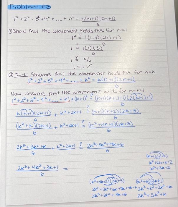 Solved Could someone help me solve this induction problem? i | Chegg.com