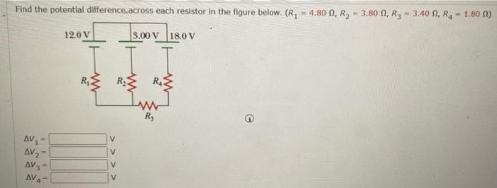 Solved Find the potential difference.across each resistor in | Chegg.com