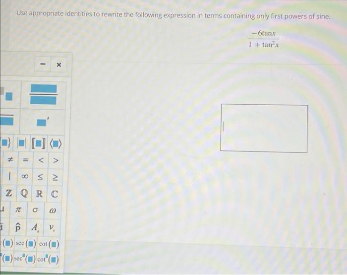 Solved Use appropriate identities to rewrite the following | Chegg.com