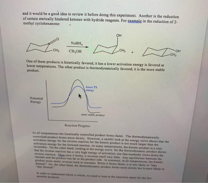 Solved Kinetic vs. Thermodynamic Control During your study | Chegg.com