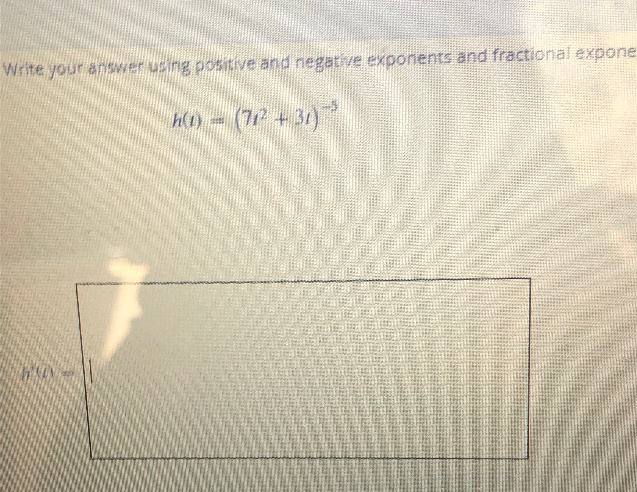 Solved Write your answer using positive and negative | Chegg.com