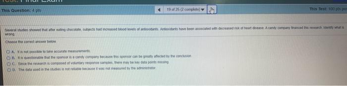 Solved This Question: 4 pts 4 19 of 252 complete This Tesc | Chegg.com