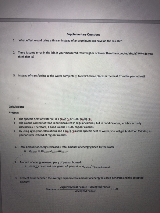 Supplementary Questions 1. What effect would using | Chegg.com