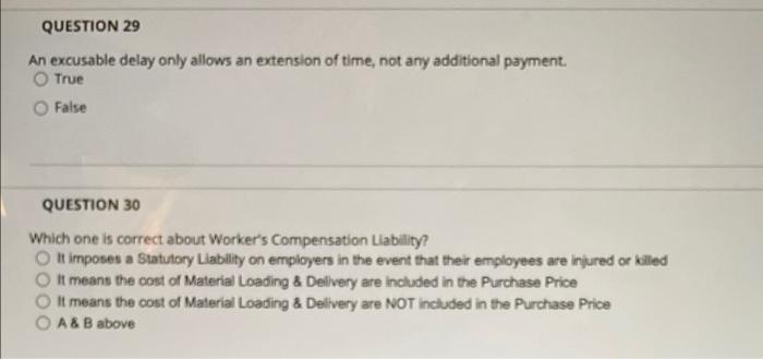 Solved QUESTION 29 An excusable delay only allows an | Chegg.com