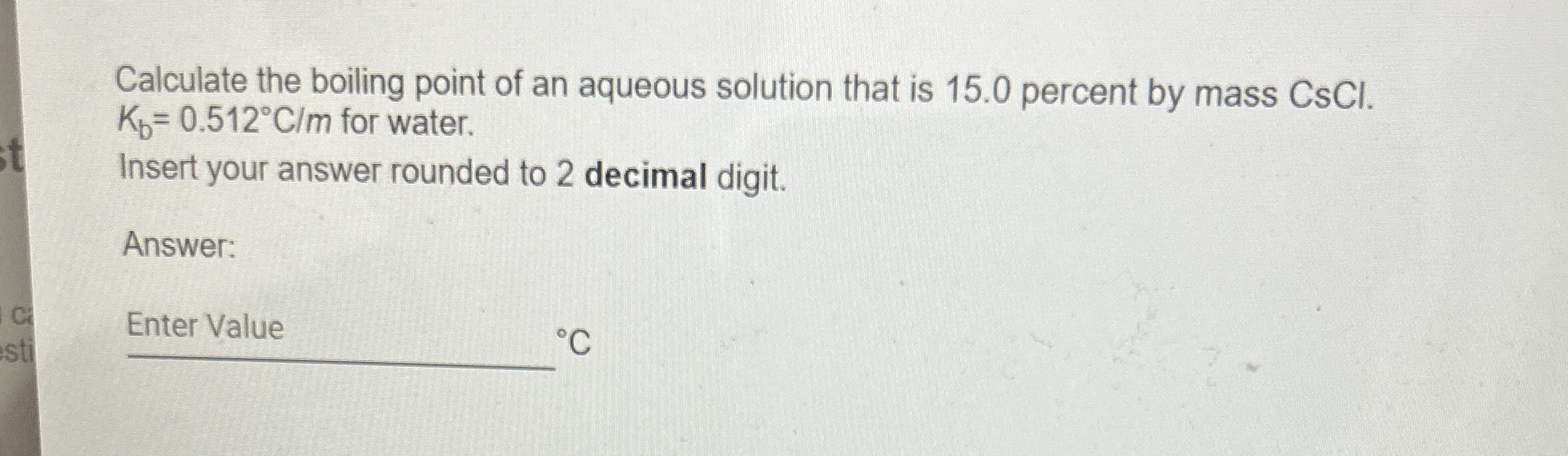 Solved Calculate the boiling point of an aqueous solution | Chegg.com