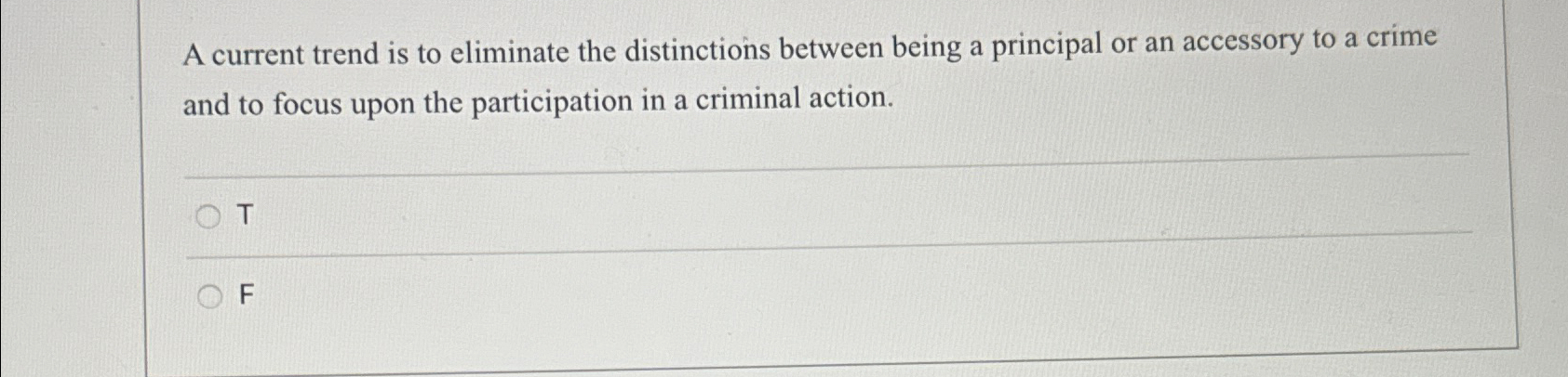 Solved A current trend is to eliminate the distinctions | Chegg.com