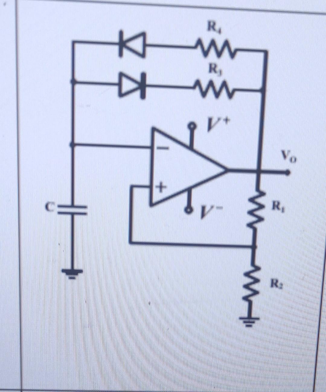 Solved Q3) Sketch Vc(t) and Vo(t)RI=R2=1k,R3=2k,R4=4k | Chegg.com