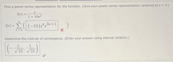 Solved Find a power series representation for the function. | Chegg.com
