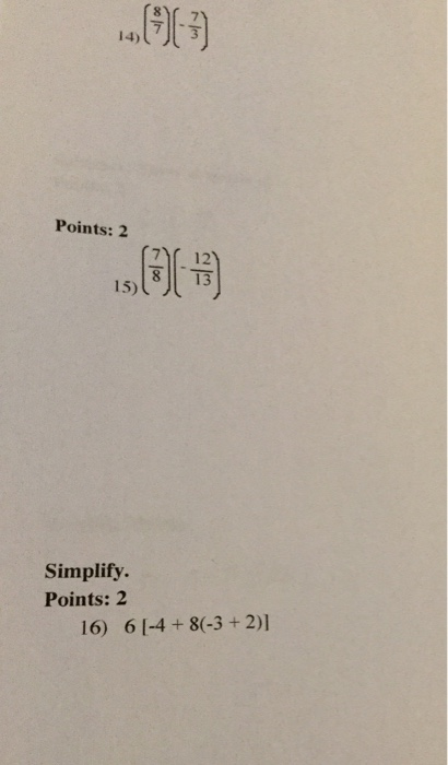Solved (6-3)2 - 22 17 53 + (3 - 572 Points: 2 Simplify. | Chegg.com