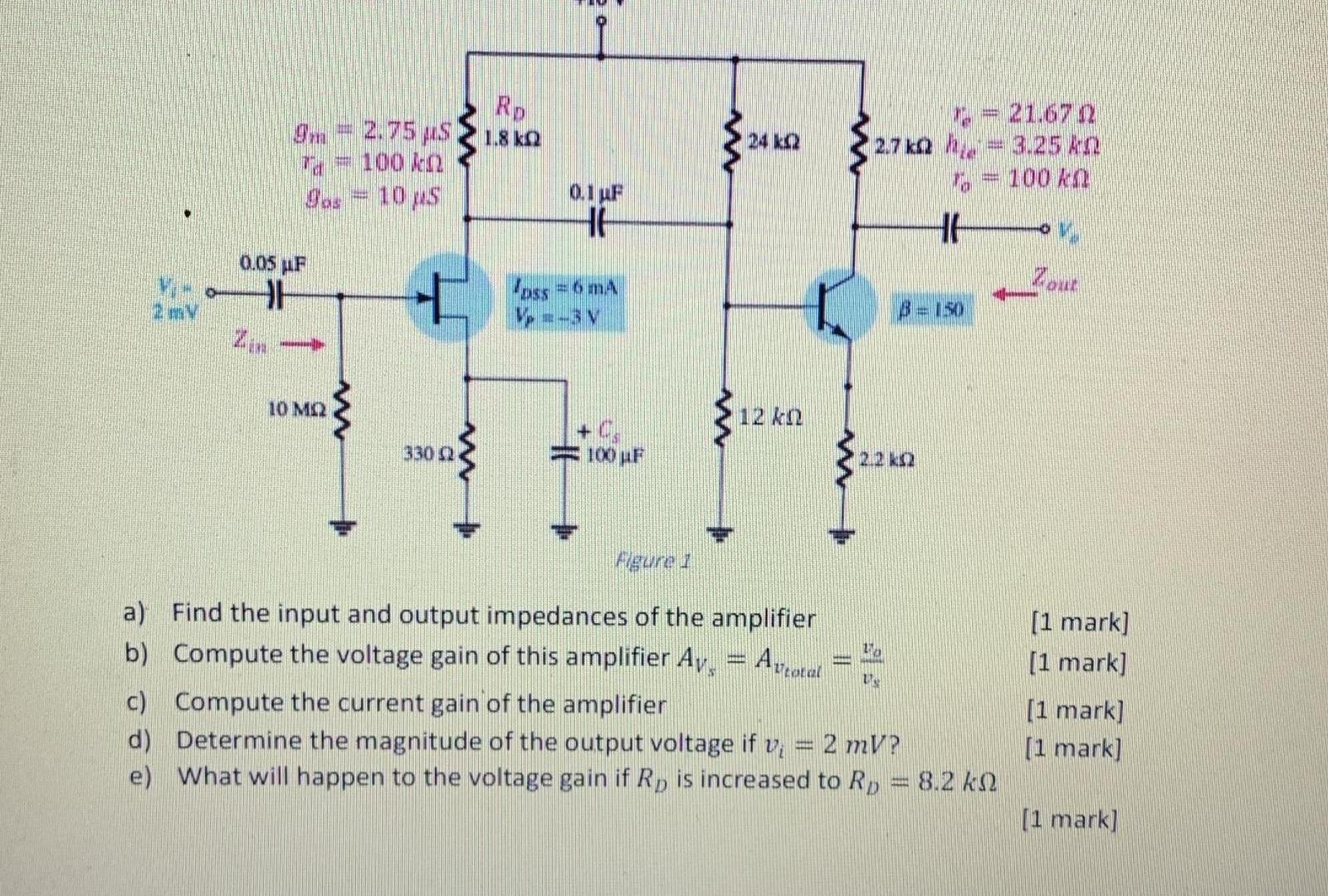 Solved A Find The Input And Output Impedances Of The 