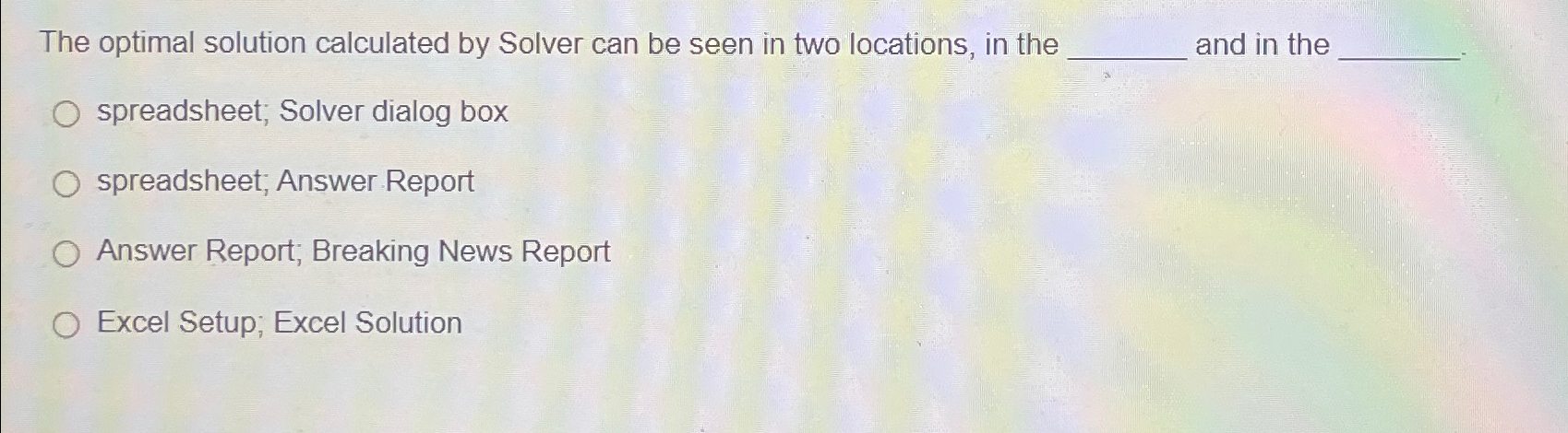 Solved The optimal solution calculated by Solver can be seen | Chegg.com