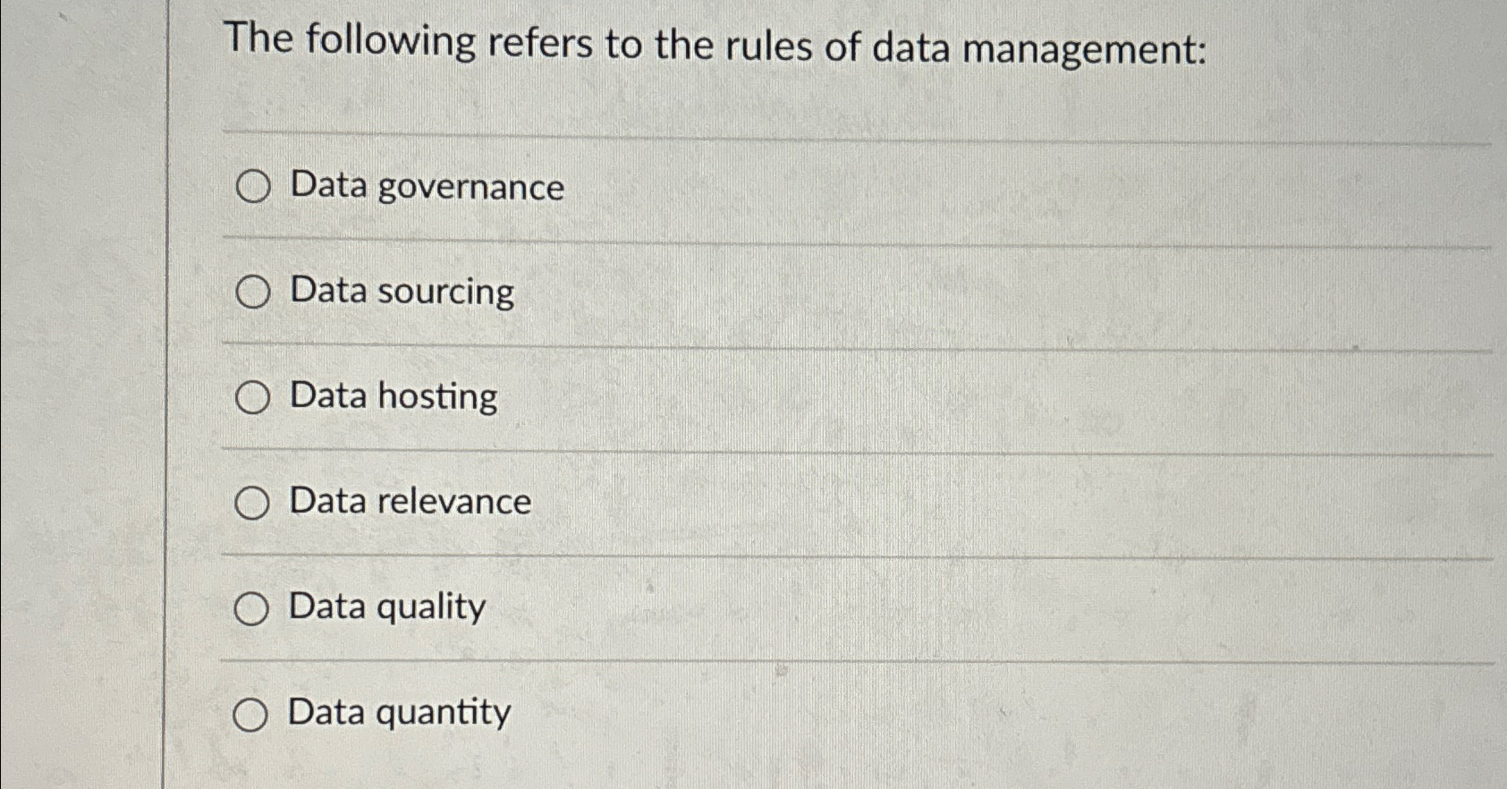 Solved The following refers to the rules of data | Chegg.com