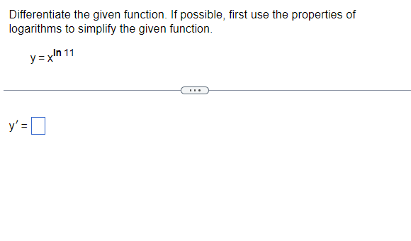 Solved Differentiate the given function. If possible, first | Chegg.com