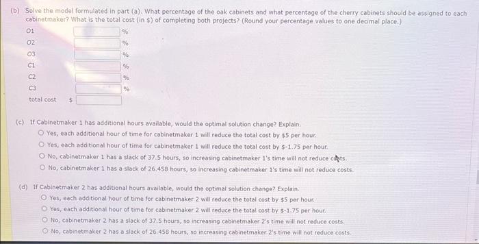 Solved linear programming computer package is needed. | Chegg.com