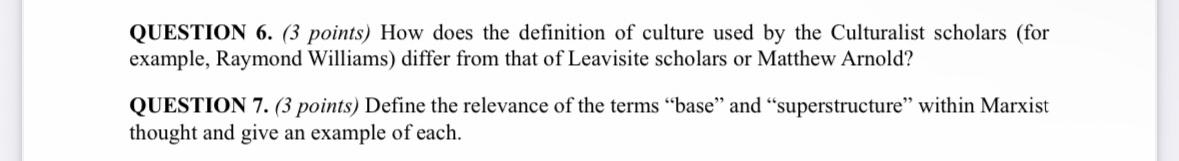 Solved QUESTION 6. (3 ﻿points) ﻿How does the definition of | Chegg.com