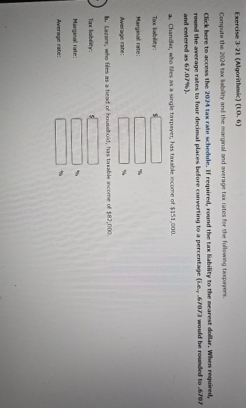 Solved Exercise 3-21 (Algorithmic) (10.6)Compute the 2024 | Chegg.com