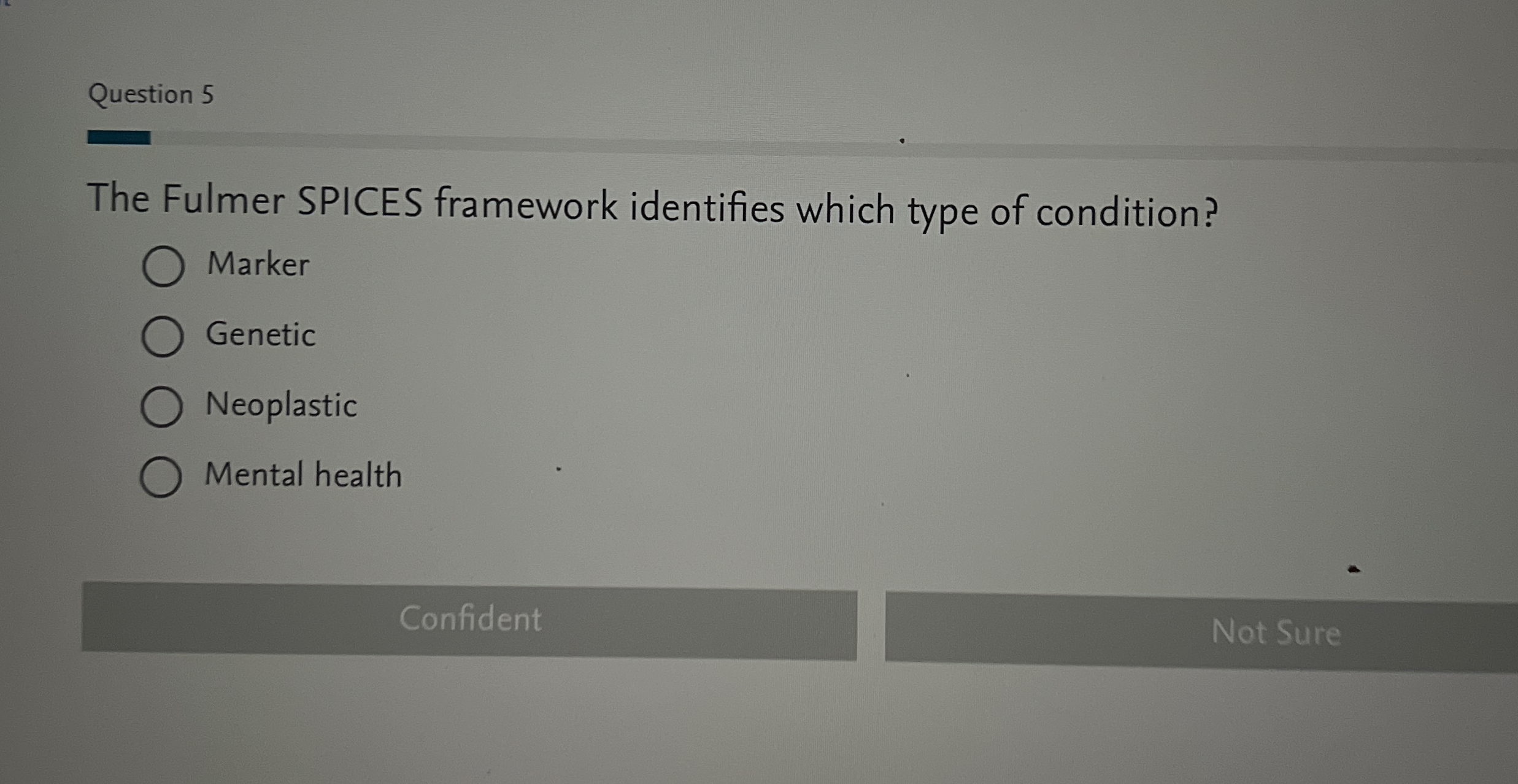 Solved Question 5The Fulmer SPICES framework identifies | Chegg.com