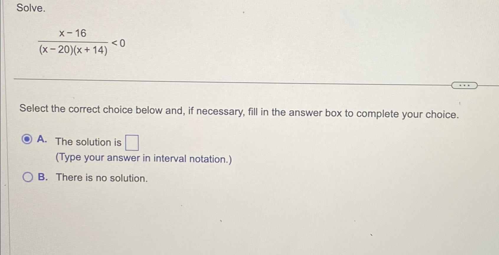Solved Solve.x-16(x-20)(x+14)