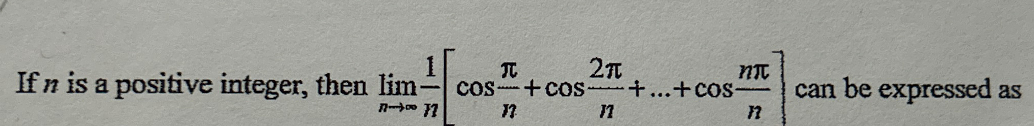 Solved If n ﻿is a positive integer, then | Chegg.com