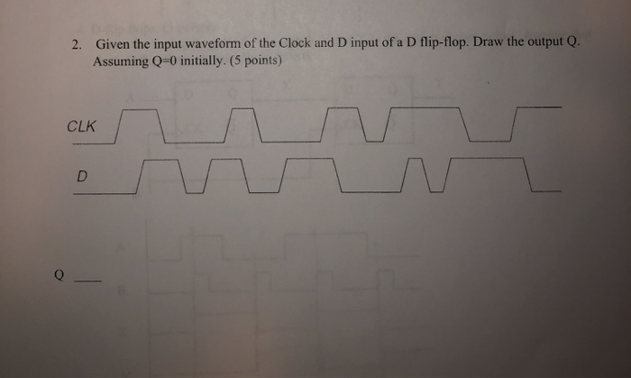 (Solved) : 2 Given Input Waveform Clock D Input Ad Flip Flop Draw ... (Solved) : 2 Given Input Waveform Clock D Input Ad Flip Flop Draw ...