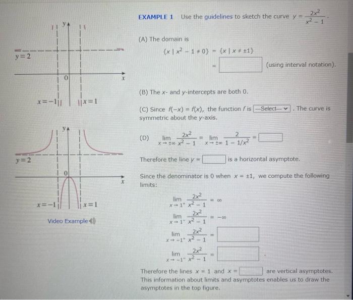 Solved EXAMPLE 1 Use the guidelines to sketch the curve | Chegg.com