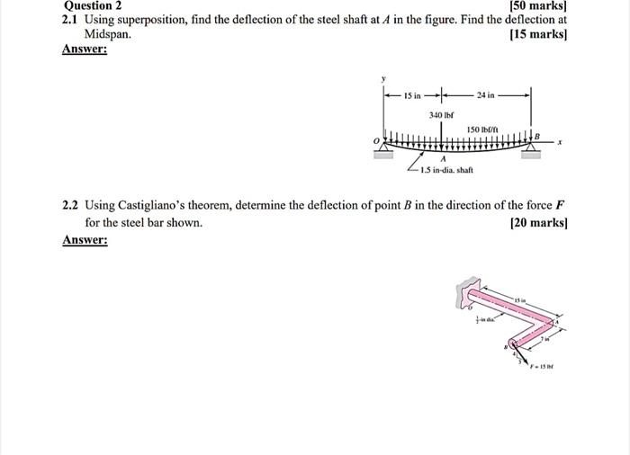 Solved Question 2 [50 marks] 2.1 Using superposition, find | Chegg.com