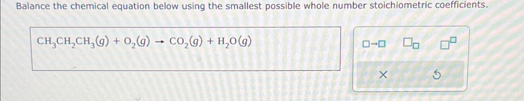 Solved Balance the chemical equation below using the | Chegg.com