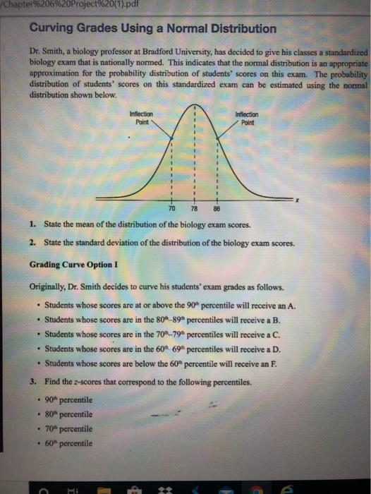 Chapter%206%20Project%20(1).pdf Curving Grades Using | Chegg.com