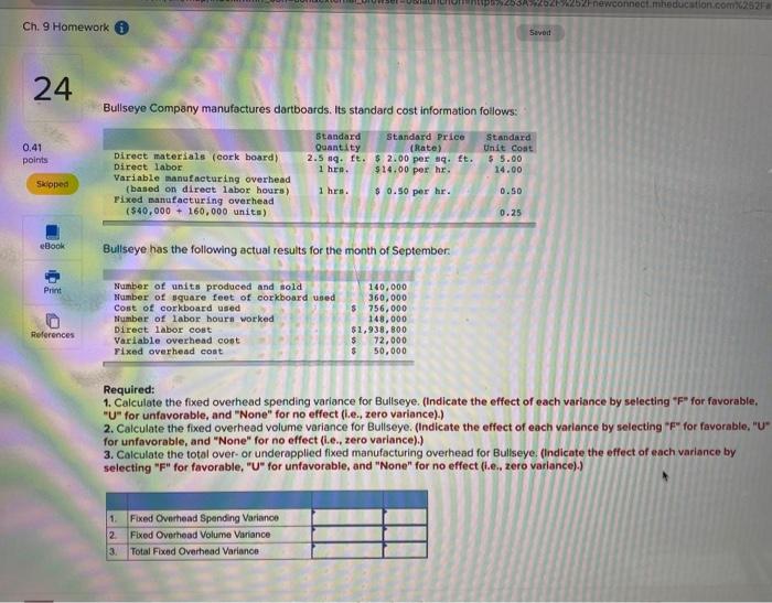 Solved 52 newconnect.mieducation.com/2521 Ch. 9 Homework | Chegg.com