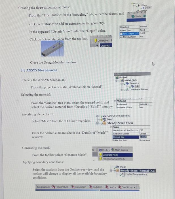 Heat Conduction Simulation in ANSYS Workbench 5.1 | Chegg.com
