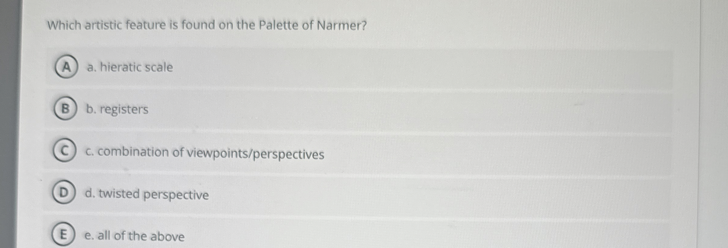 Solved Which artistic feature is found on the Palette of | Chegg.com