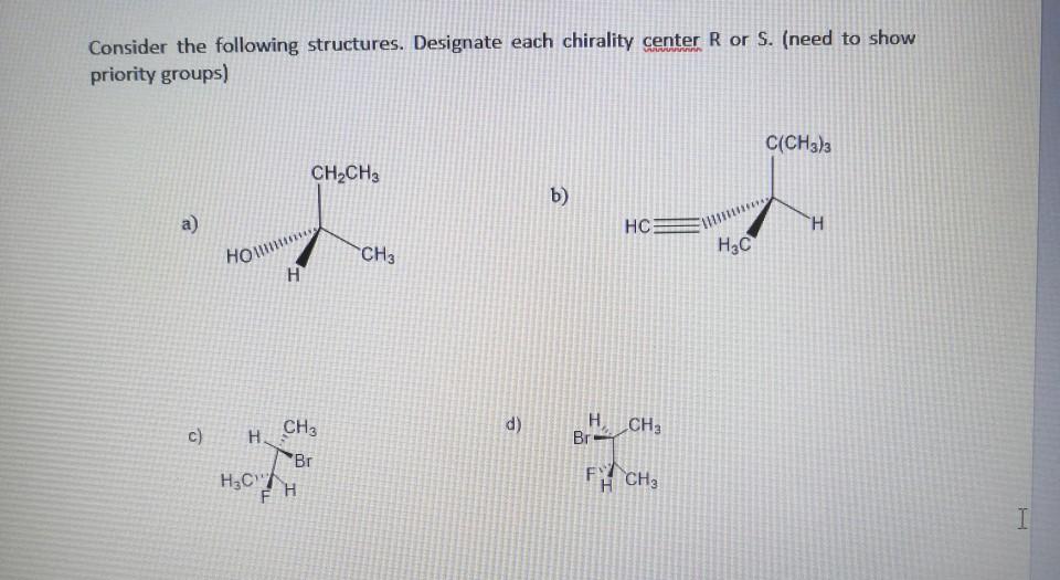 Solved Consider the following structures. Designate each | Chegg.com