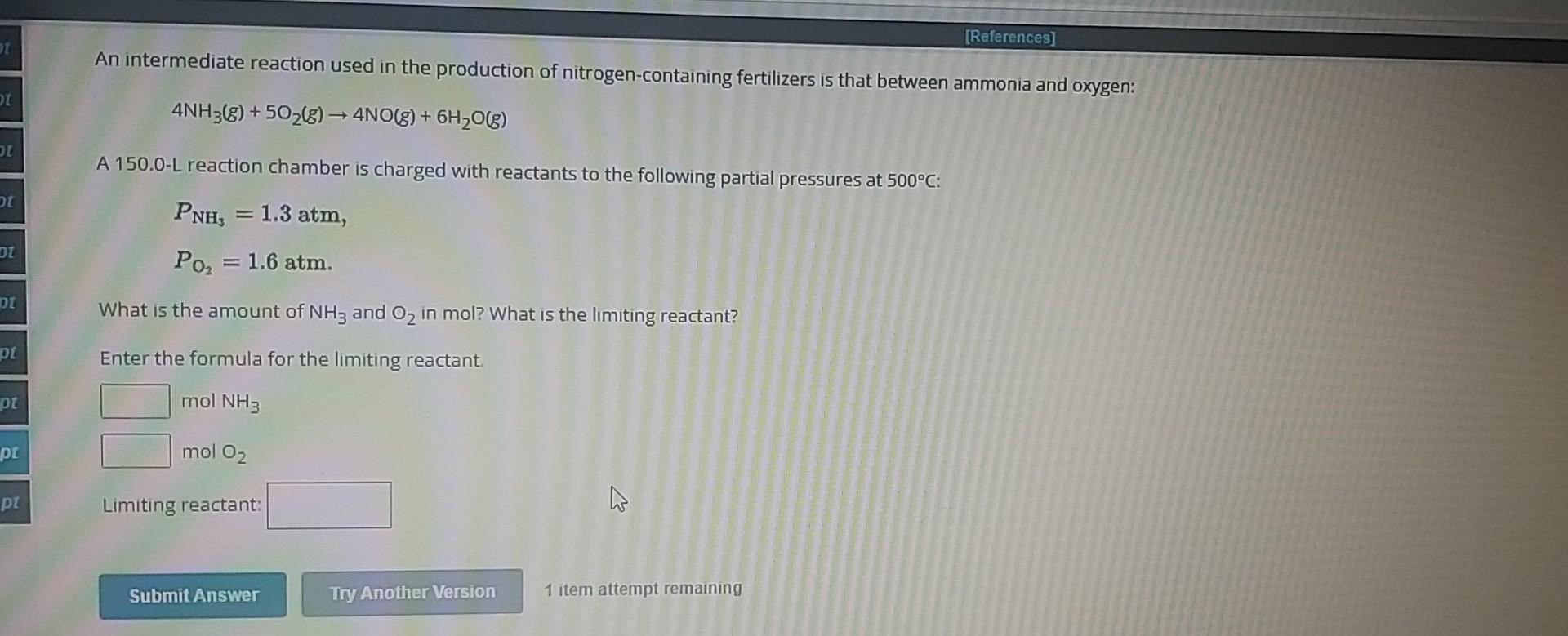 Solved An intermediate reaction used in the production of | Chegg.com