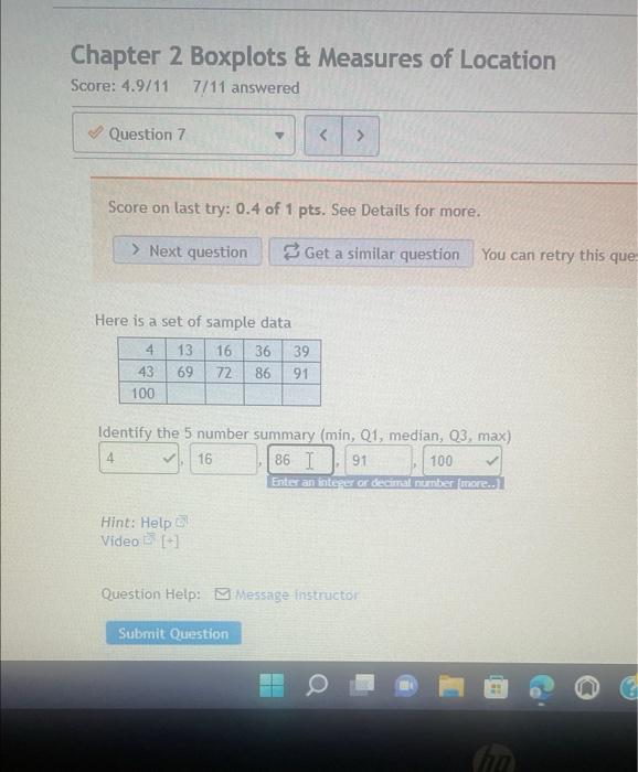 Solved Chapter 2 Boxplots And Measures Of Location Score