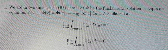 Solved 1. We are in two dimensions (R2) here. Let o be the | Chegg.com