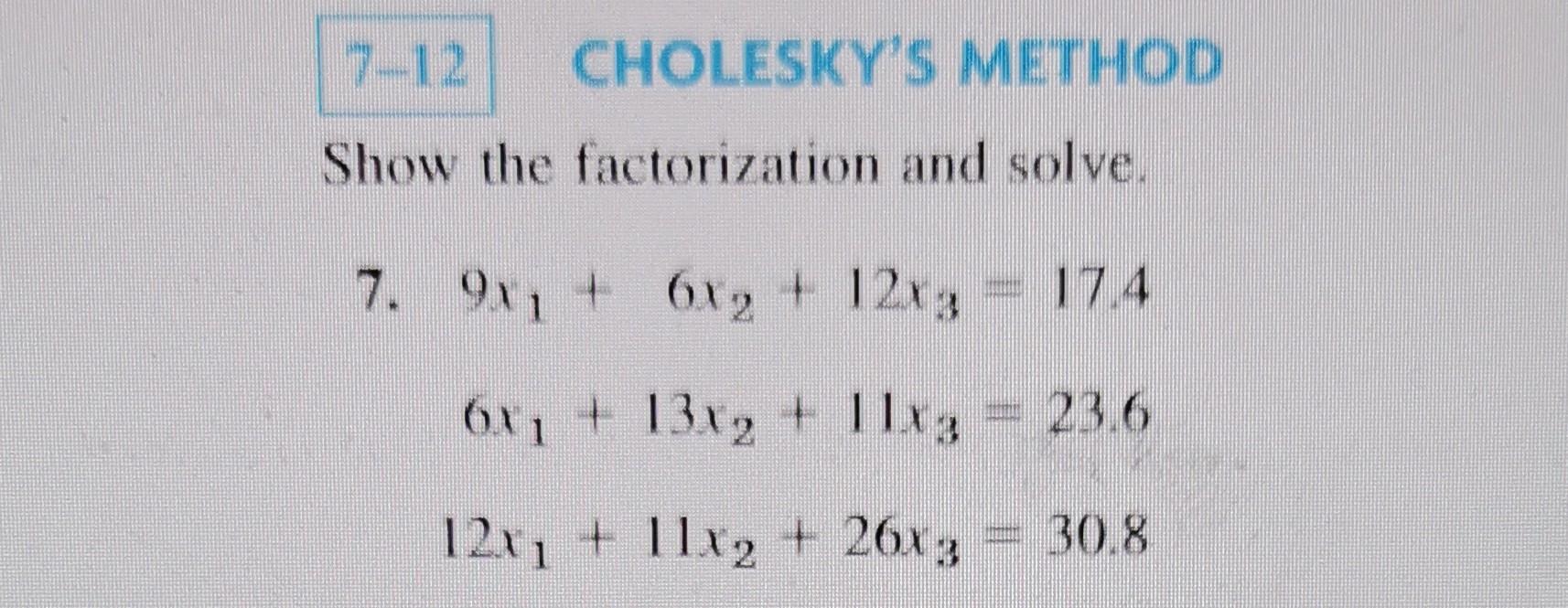 Solved Show the factorization and solve. 7. | Chegg.com