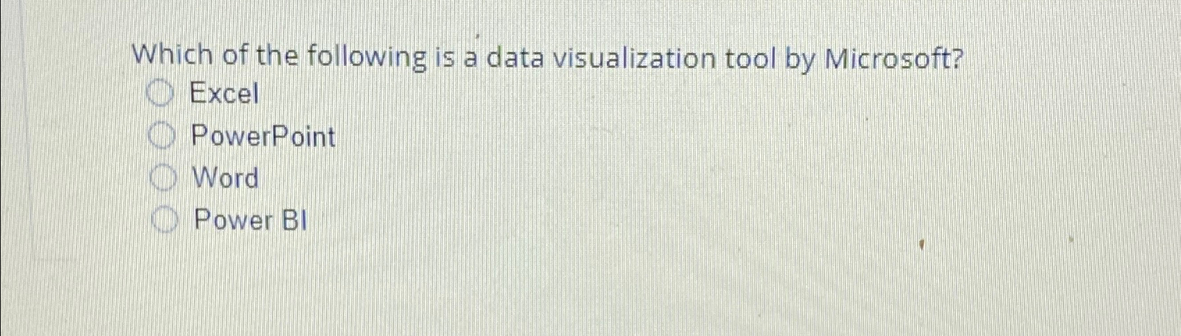 Solved Which of the following is a data visualization tool | Chegg.com