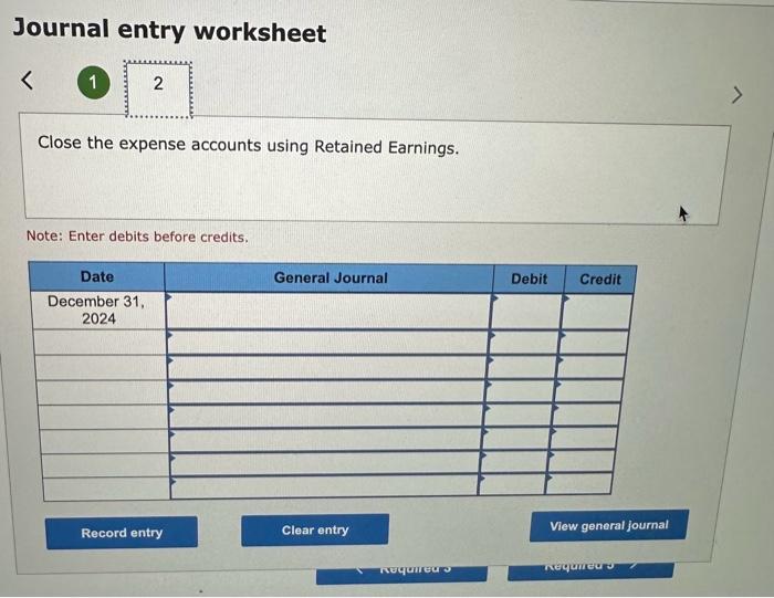 Solved Journal entry worksheet Close the revenue | Chegg.com