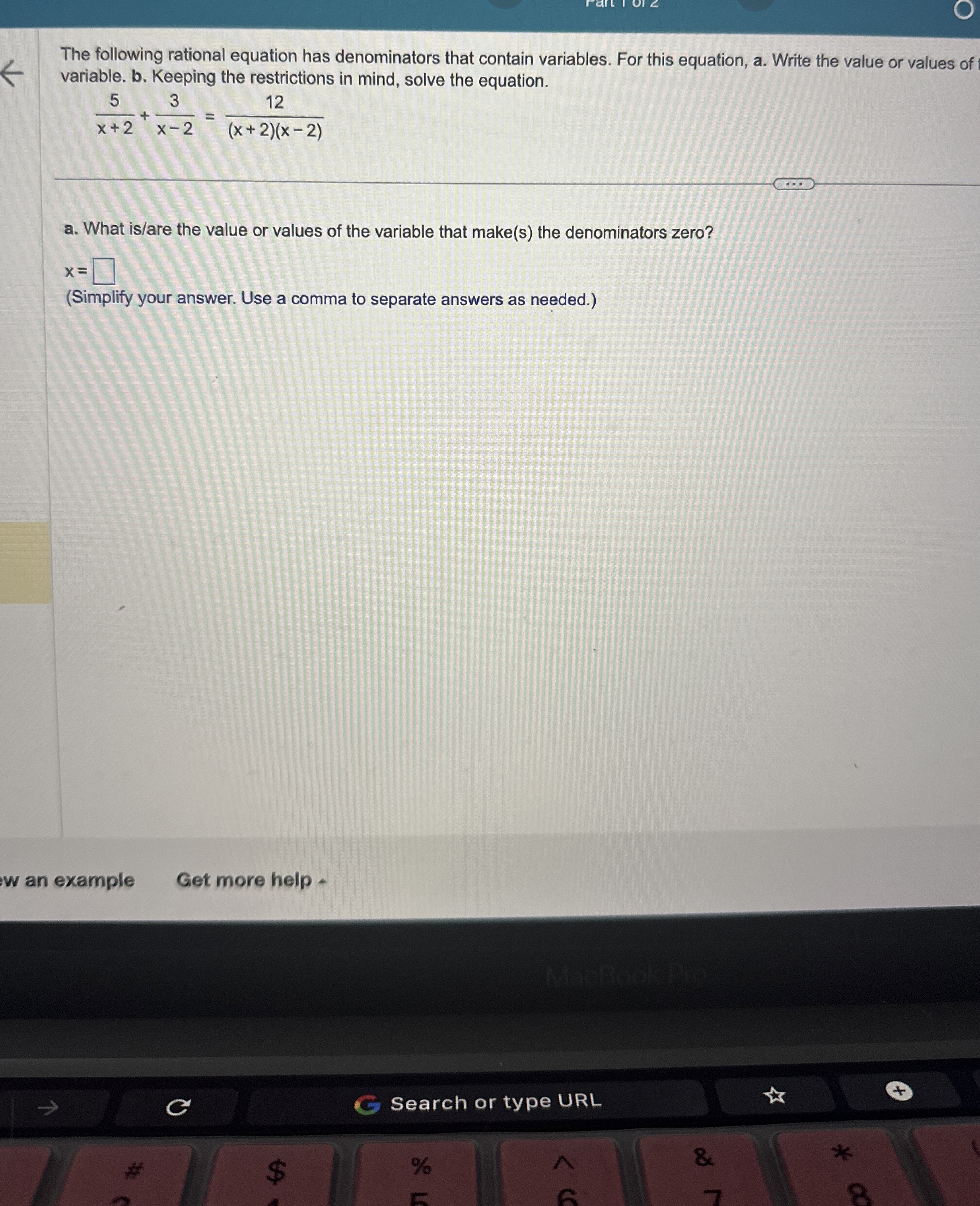 Solved The following rational equation has denominators that | Chegg.com