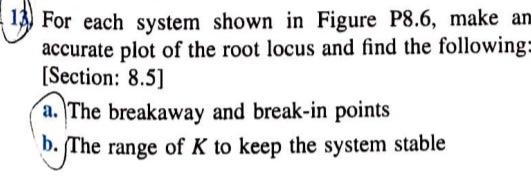 Solved For each system shown in Figure P8.6, make an | Chegg.com