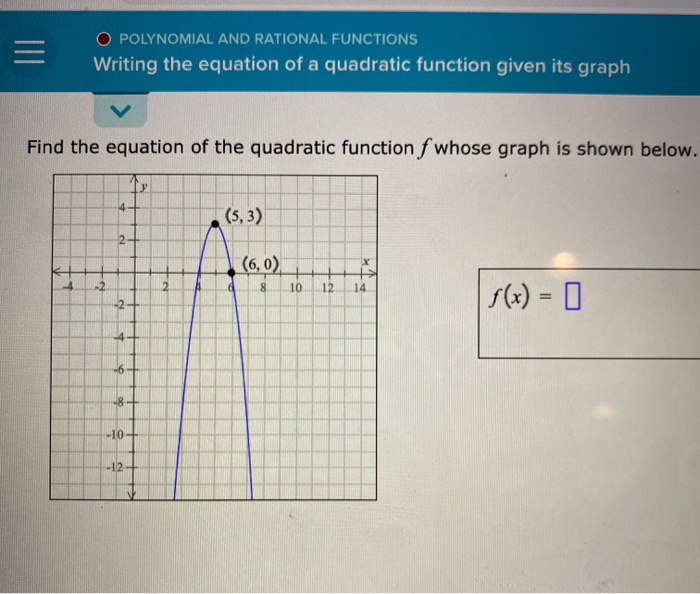 Solved = O POLYNOMIAL AND RATIONAL FUNCTIONS Writing the | Chegg.com